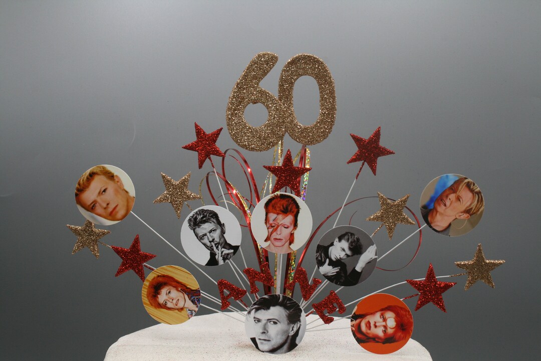 David Bowie Cake Topper Cake Decoration Cake Spray Birthday Starburst ...