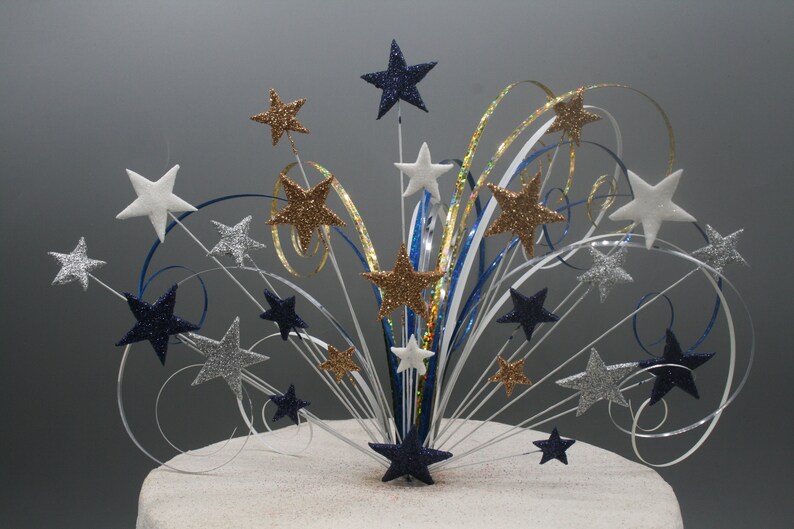 Cake Topper Cake Decoration Cake Spray Stars on Wires Birthday - Etsy
