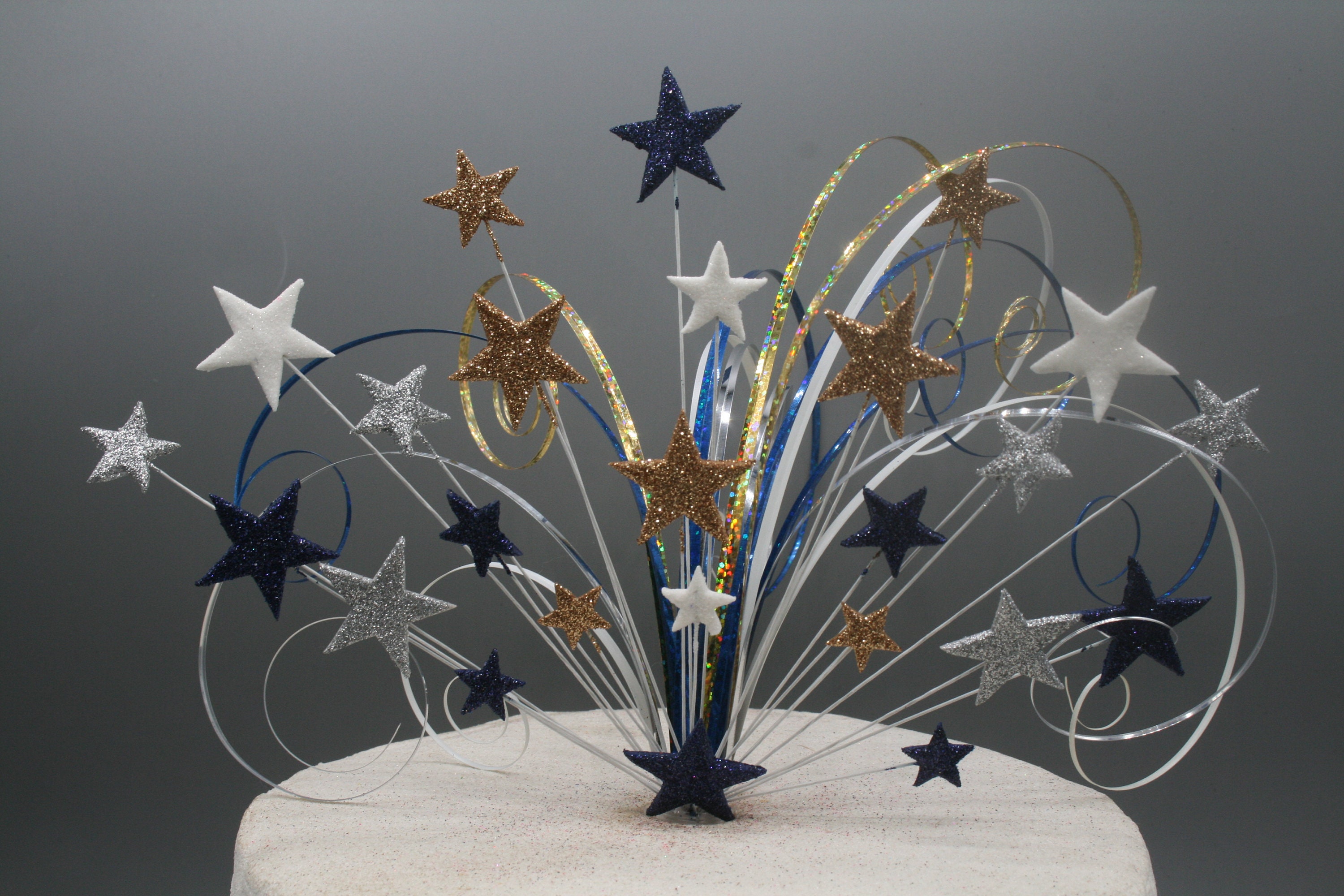Cake Topper Cake Decoration Cake Spray Stars on Wires Birthday - Etsy