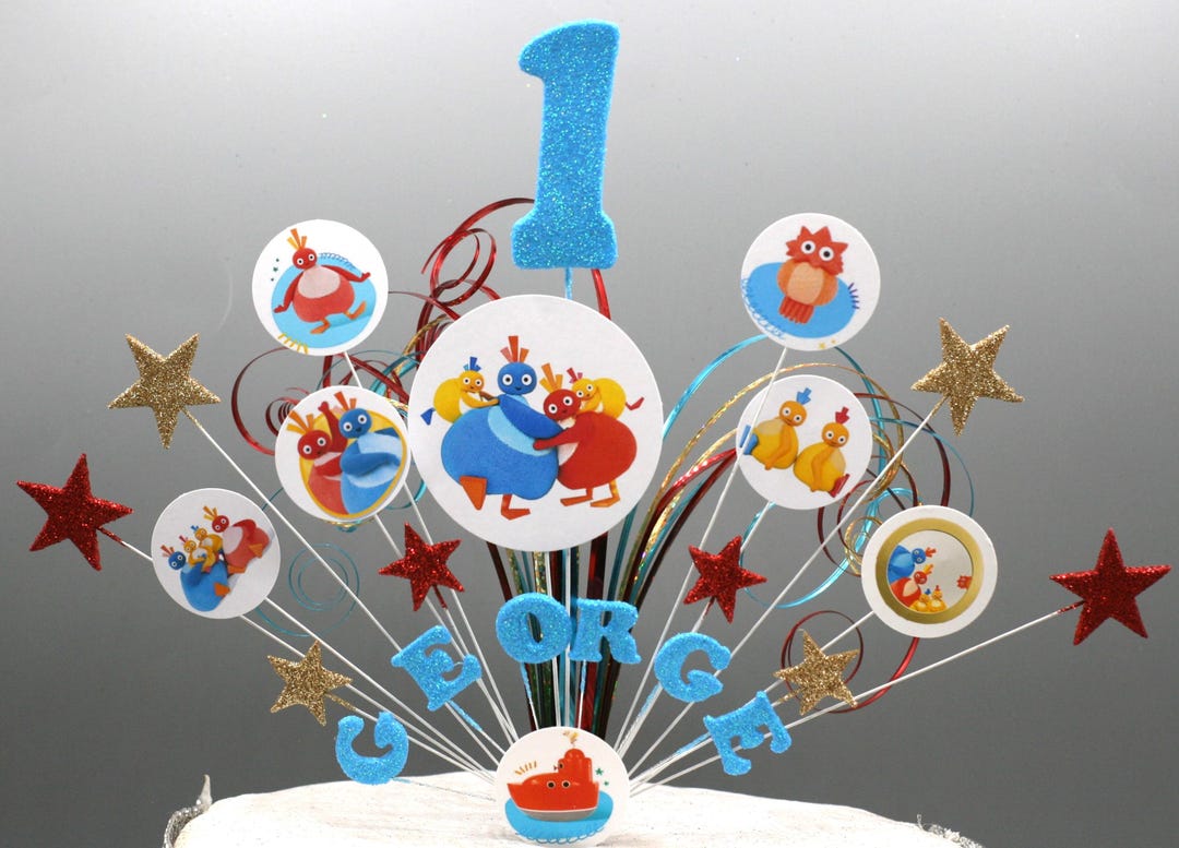 Children's Kids Cake Topper (ANY THEME) Stars on Wires Cake Decoration ...
