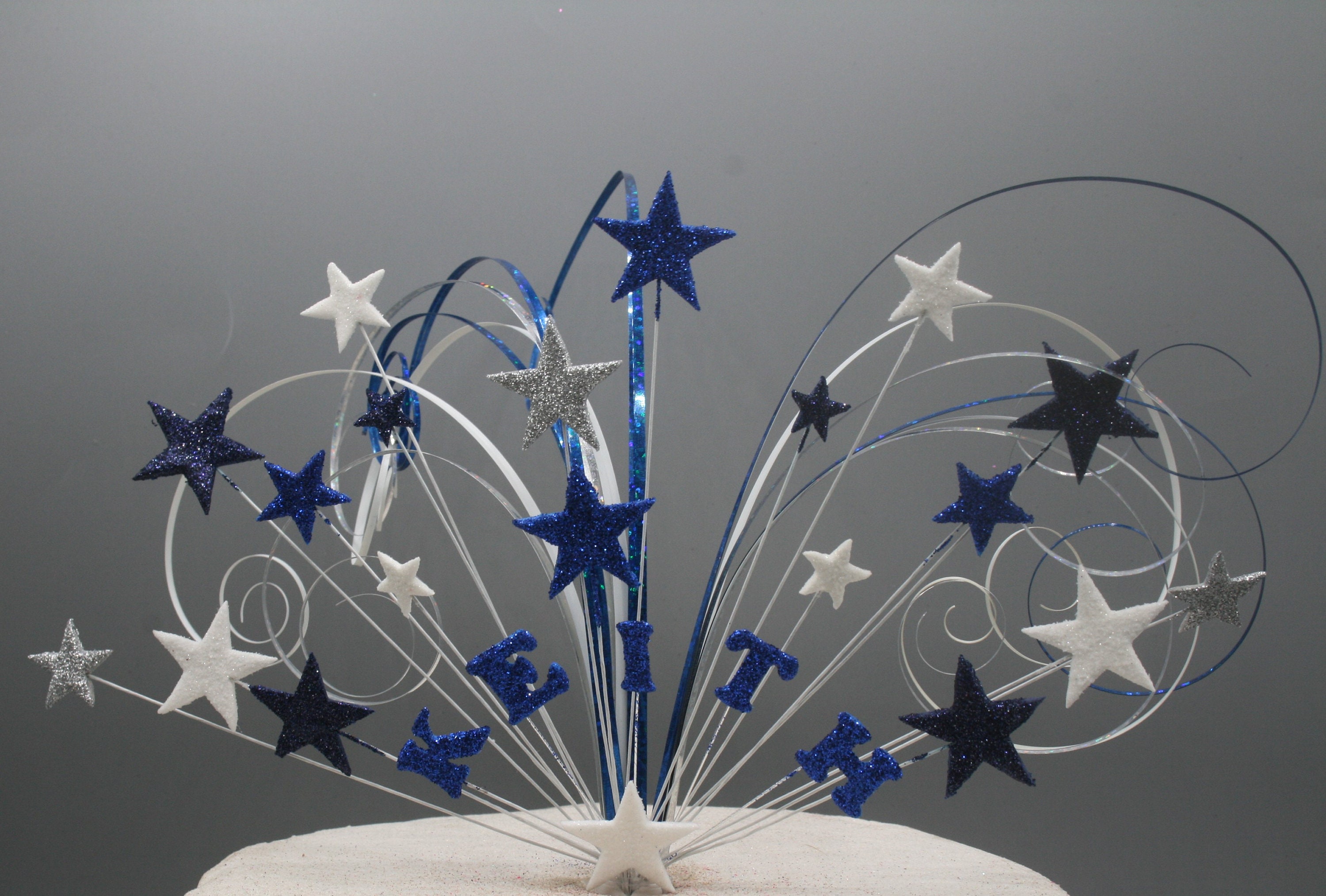 Cake Topper Cake Decoration Cake Spray Stars on Wires Birthday - Etsy