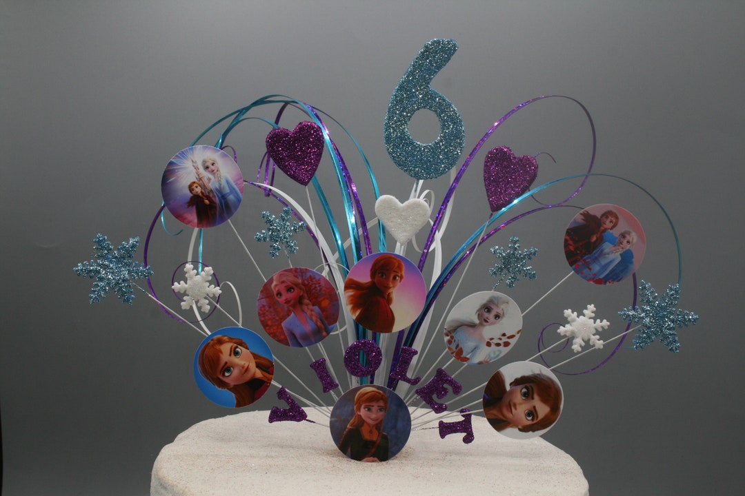 Frozen Elsa Anna Cake Topper Cake Decoration Cake Spray Birthday ...