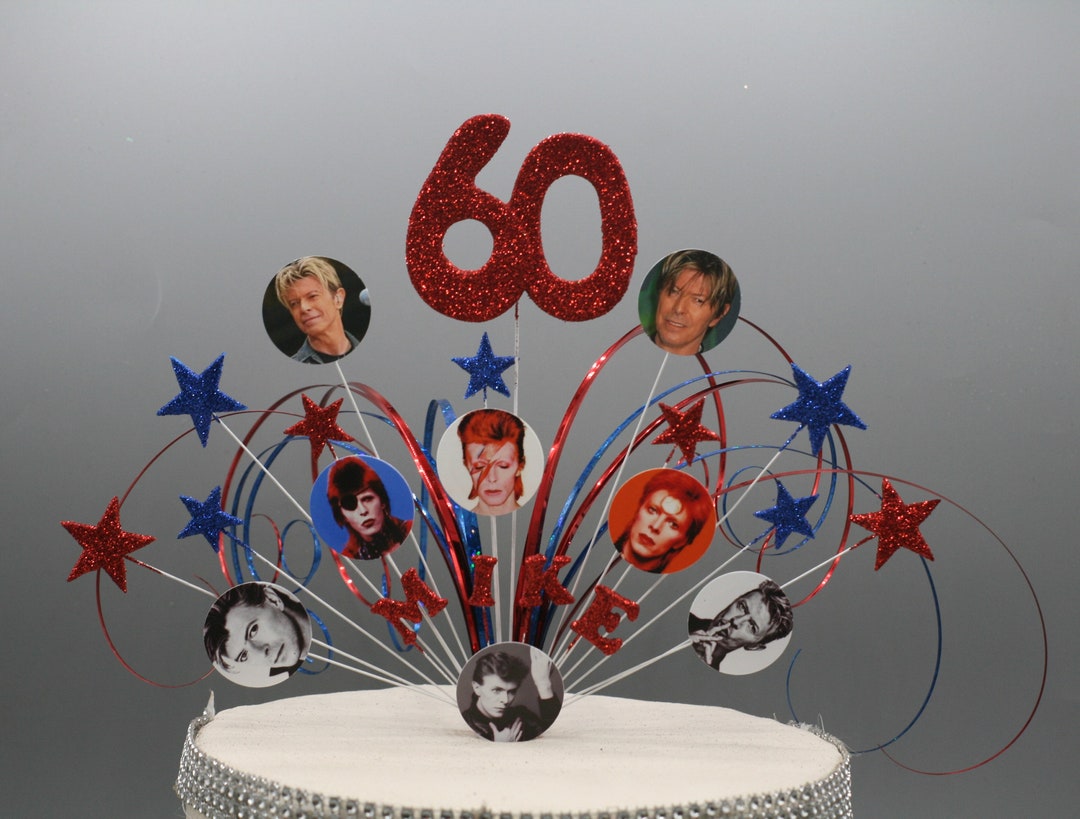 David Bowie Cake Topper Cake Decoration Cake Spray Birthday Starburst ...