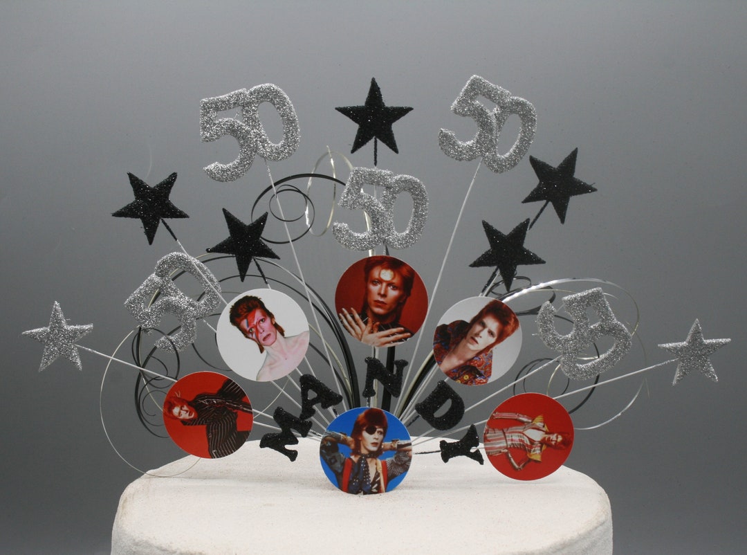 David Bowie Cake Topper Cake Decoration Cake Spray Birthday - Etsy