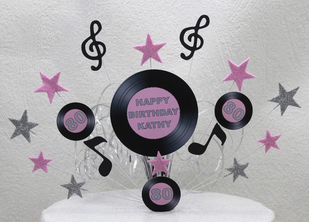 Music Musical Vinyl Cake Topper Cake Decoration Cake Spray Birthday ...