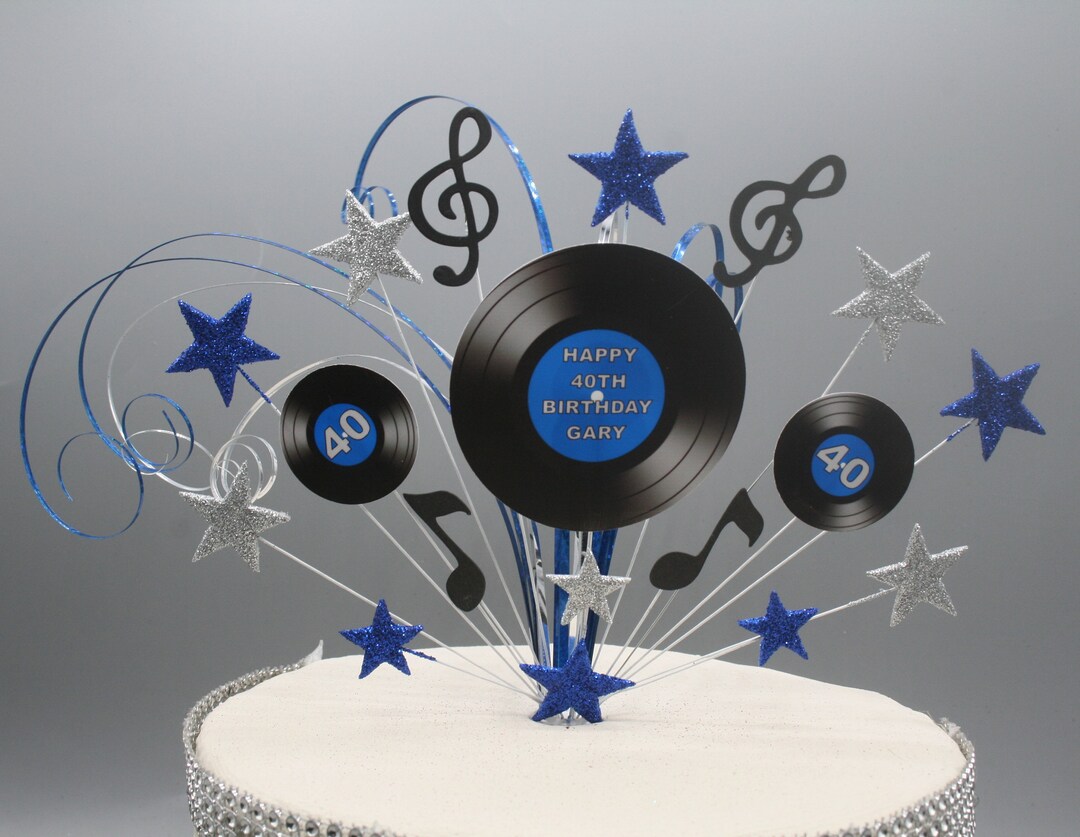 Music Musical Vinyl Cake Topper Cake Decoration Cake Spray Birthday ...