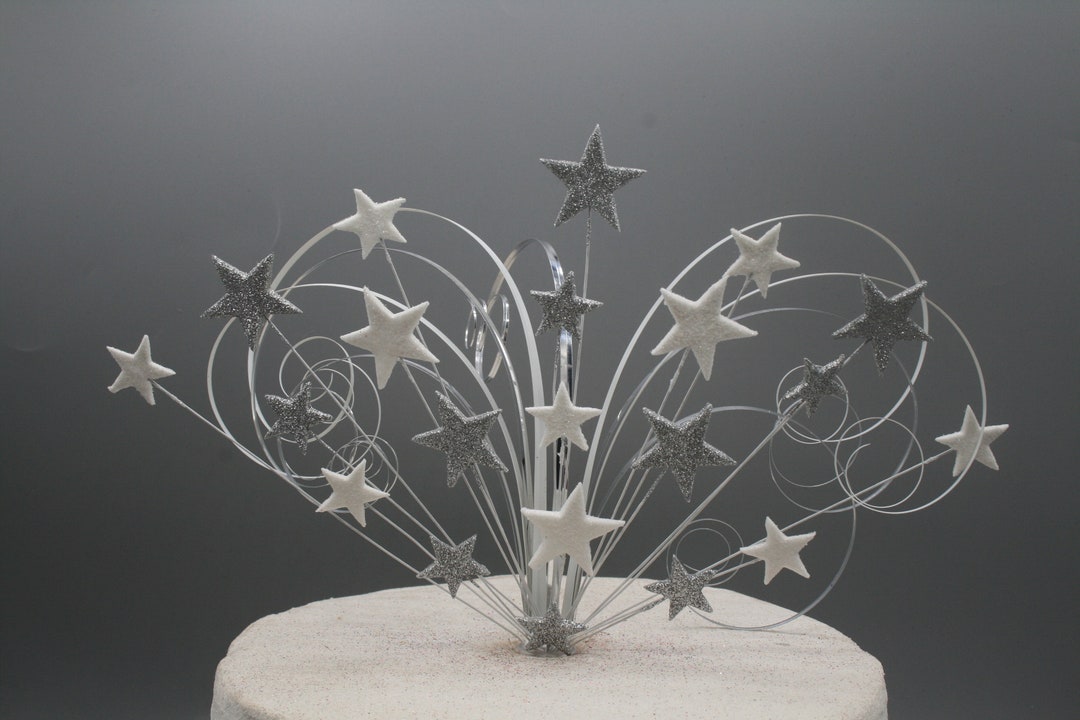Cake Topper Cake Decoration Cake Spray Stars on Wires Birthday ...