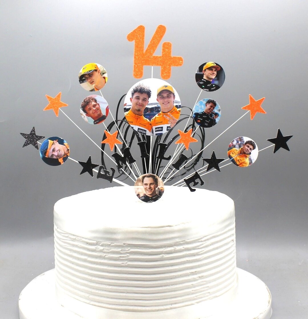 Formula 1 F1 Cake Topper Lando Charles Carlos Kimi Oscar Lewis ...