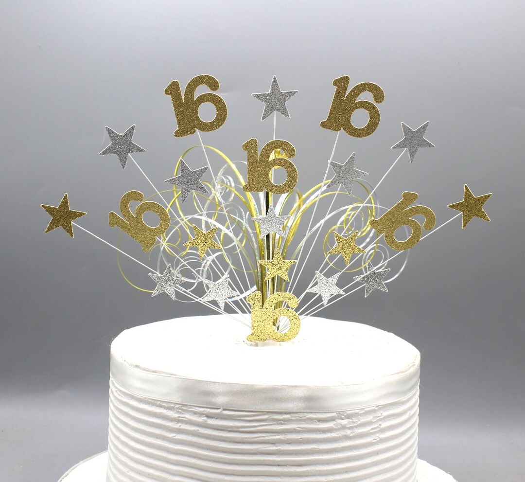 Cake Topper Birthday Party Table Centre Piece 18th 21st 30th 40th 50th ...
