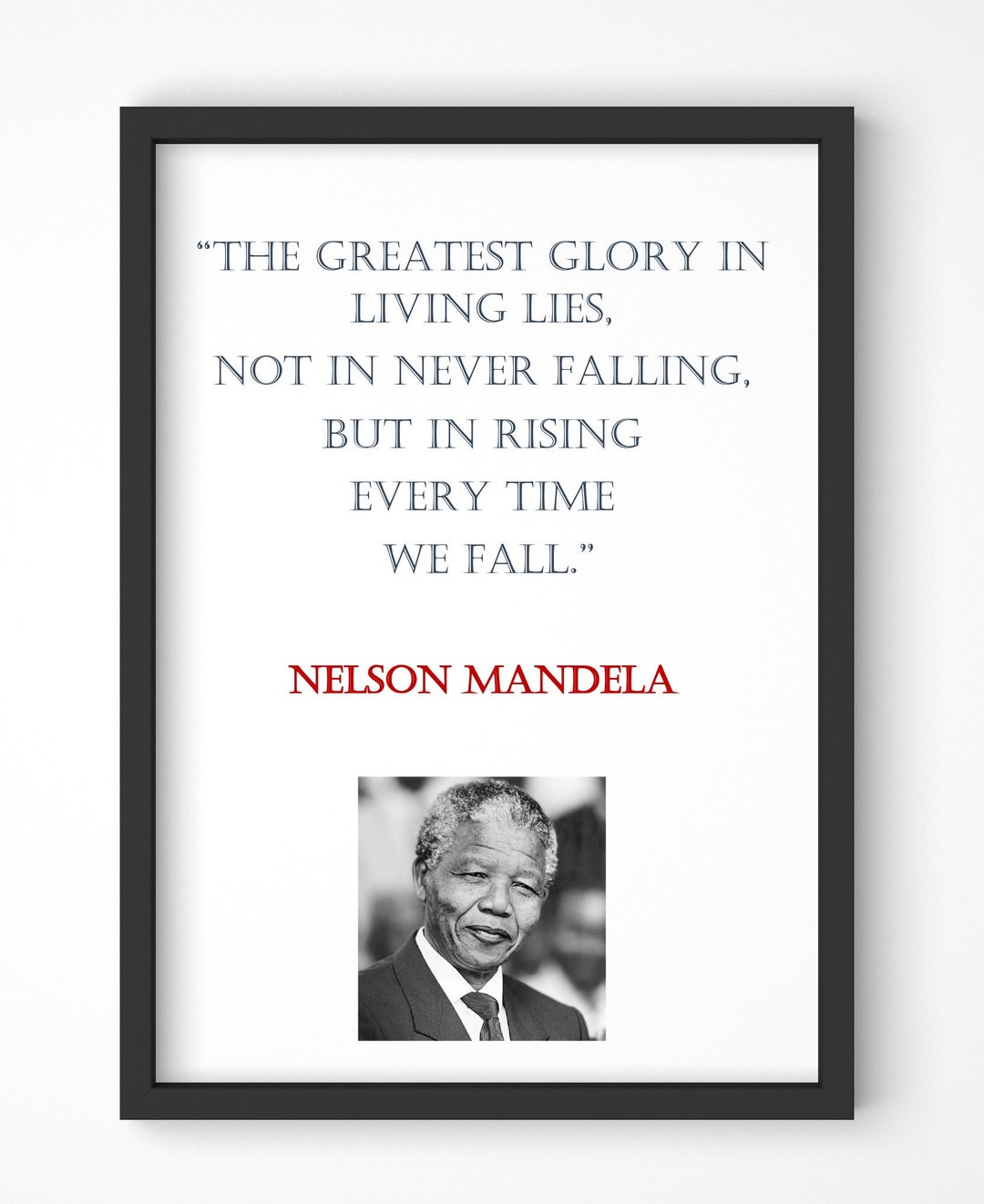 Nelson Mandela Quote, Print, Poster, Gift, Wall Art, Decor ...
