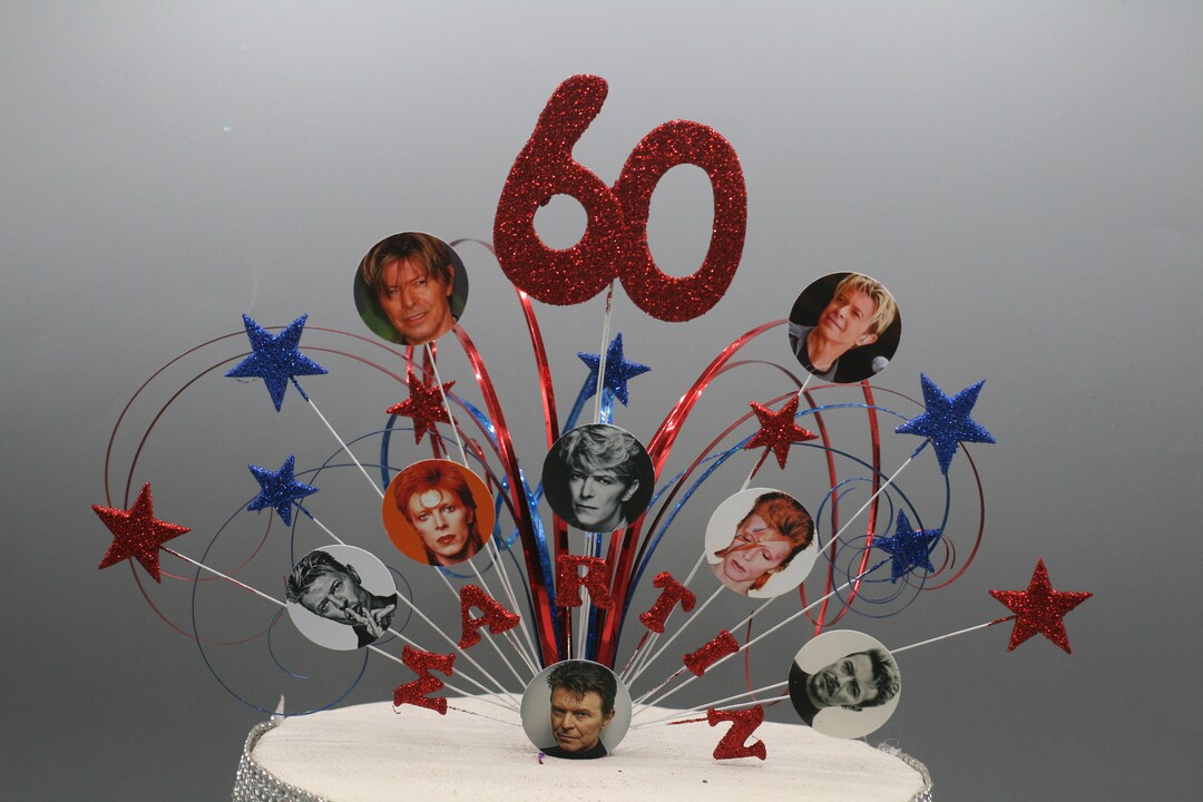 David Bowie Cake Topper Cake Decoration Cake Spray Birthday Starburst ...