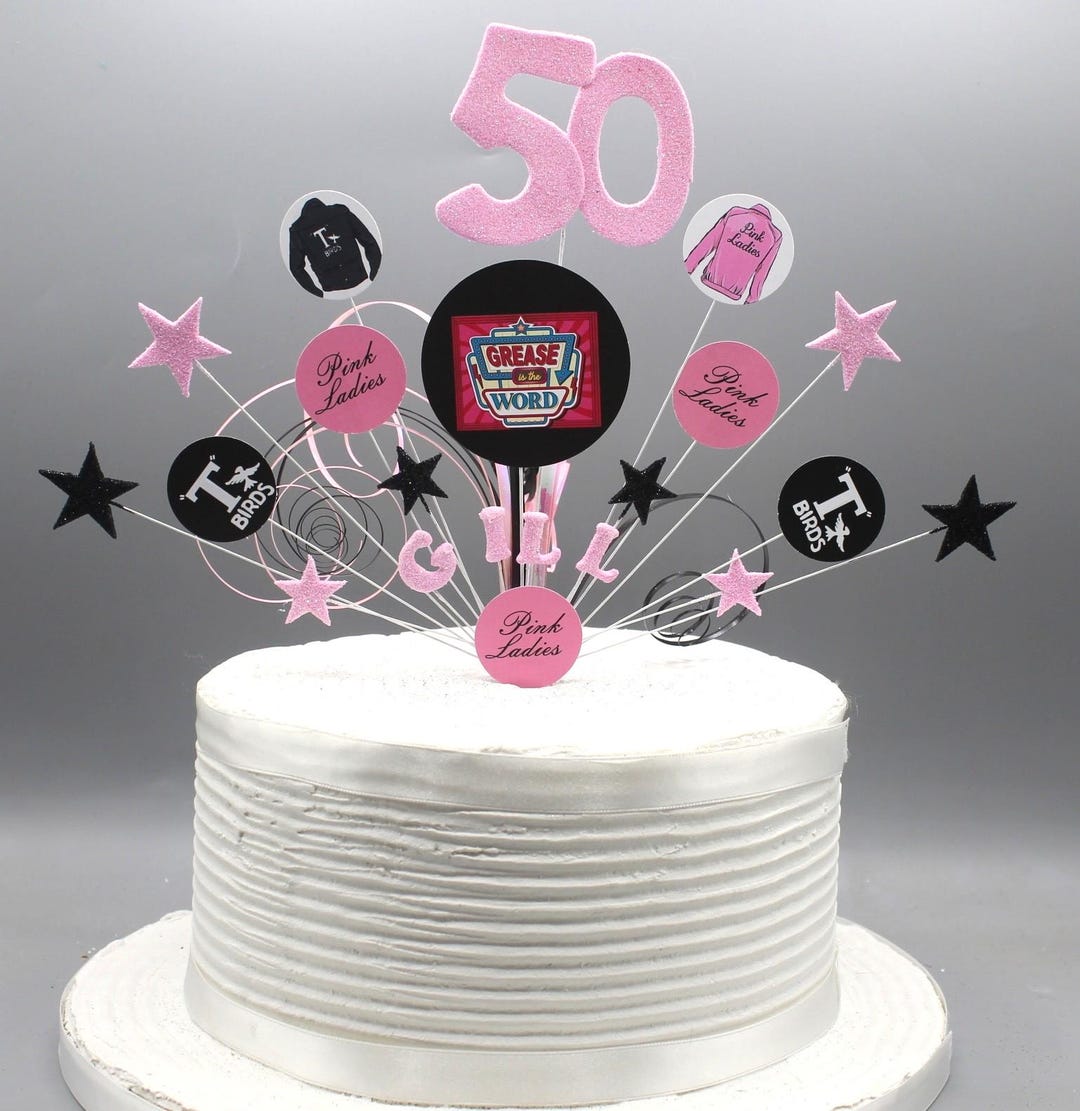 Grease Cake Topper Cake Decoration Cake Spray Birthday Starburst ...