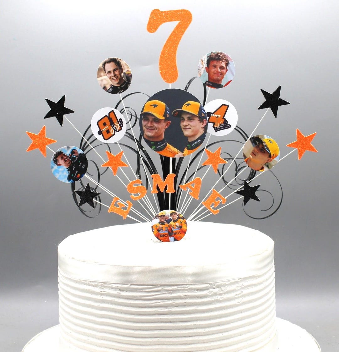 Formula 1 F1 Cake Topper Lando Charles Carlos Kimi Oscar Lewis ...