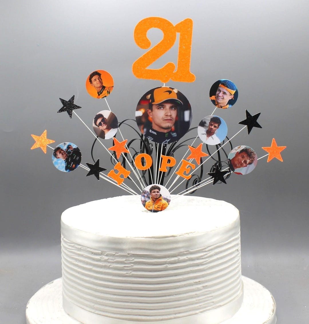 Formula 1 F1 Cake Topper Lando Charles Carlos Kimi Oscar Lewis ...