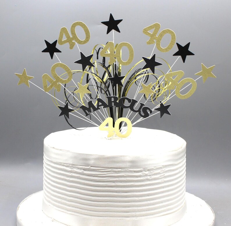 Cake Topper Birthday Party Table Centre Piece 18th 21st 30th 40th 50th ...