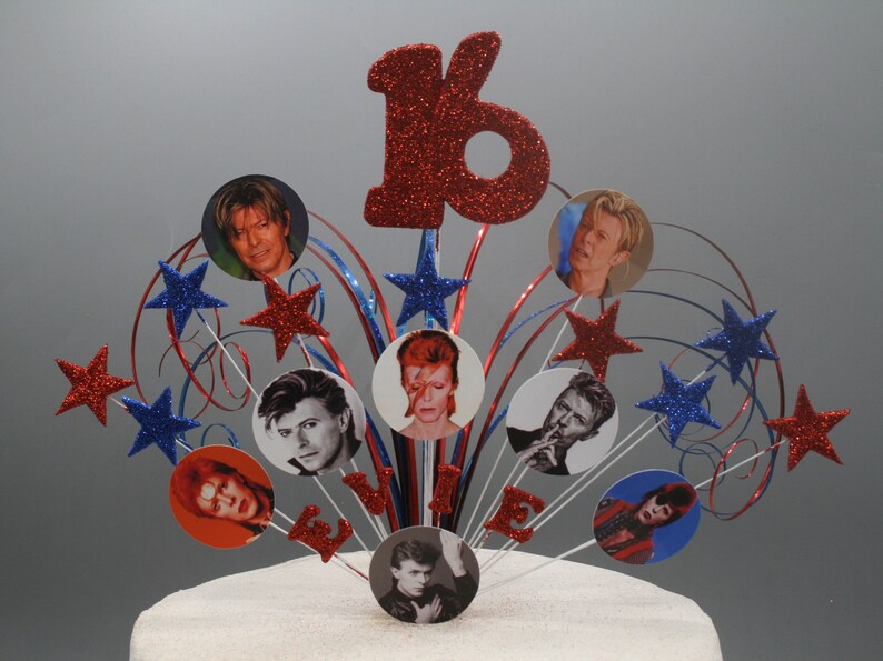 David Bowie Cake Topper Cake Decoration Cake Spray Birthday - Etsy