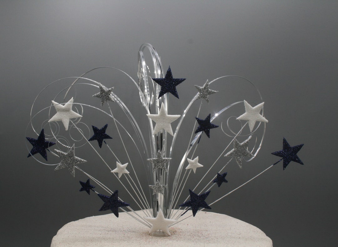 Cake Topper Cake Decoration Cake Spray Stars on Wires Birthday ...