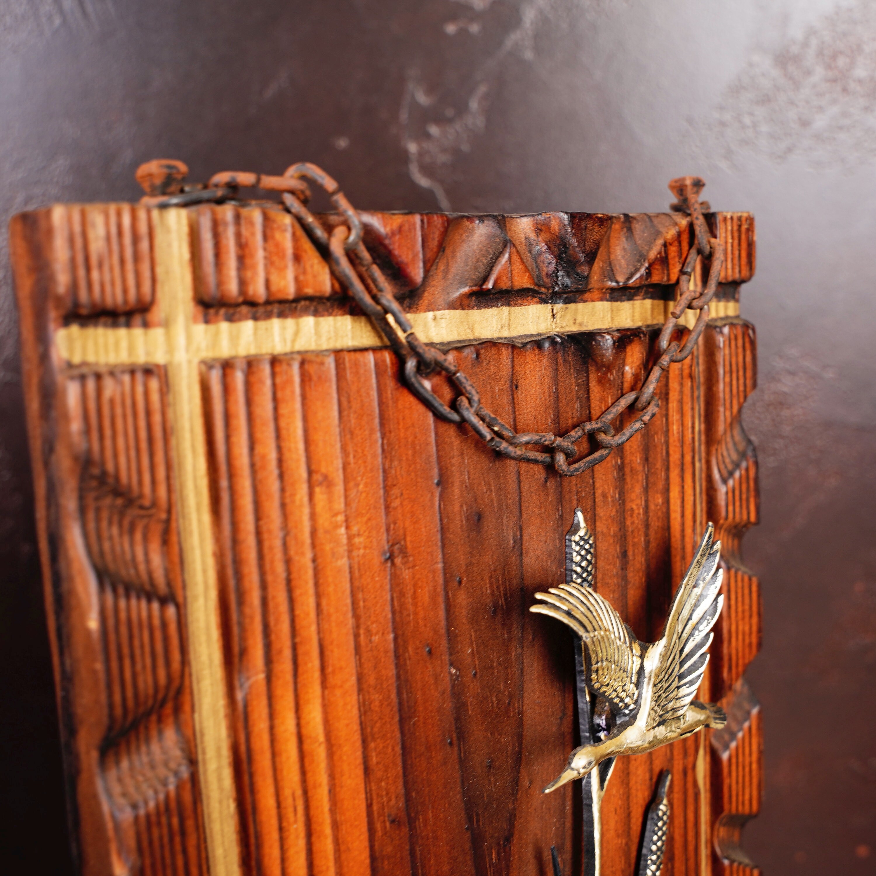 Wooden Wall Art With Duck Relief, Handcrafted Wall Hanging, Nature ...