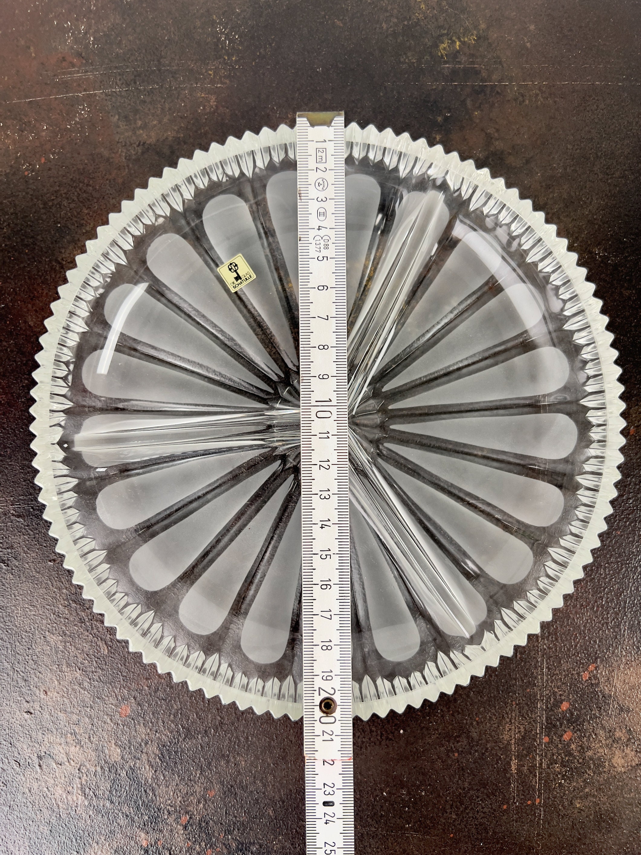 Vintage Glass 3 Compartment Dish Satin Finished Ø 21 Cm Comet the Glass ...