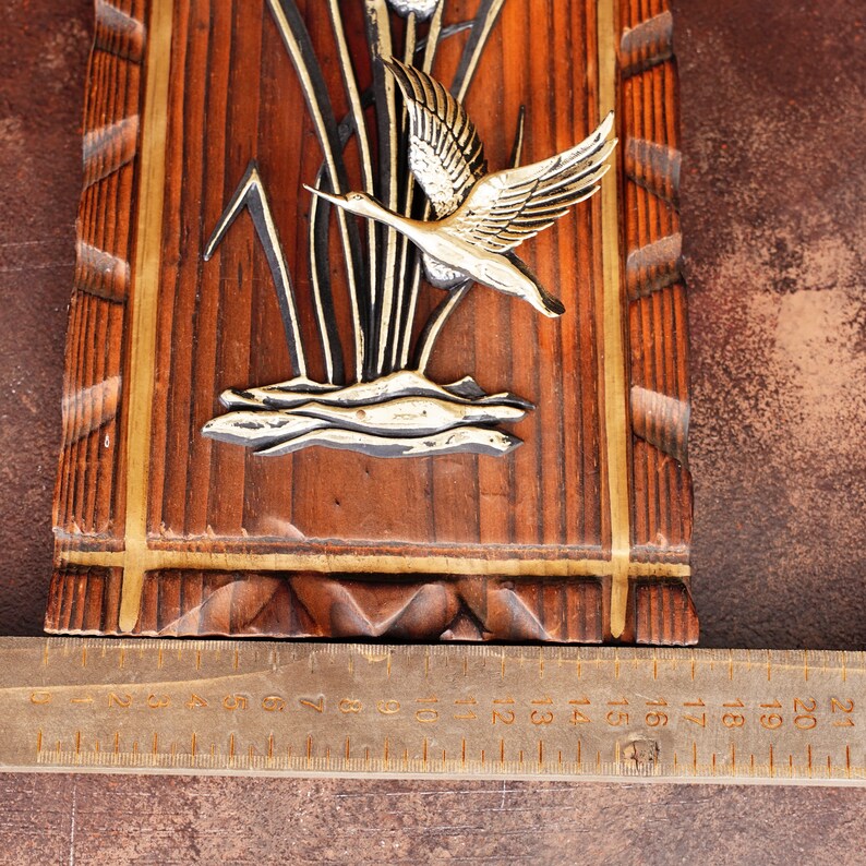 Wooden Wall Art With Duck Relief, Handcrafted Wall Hanging, Nature ...