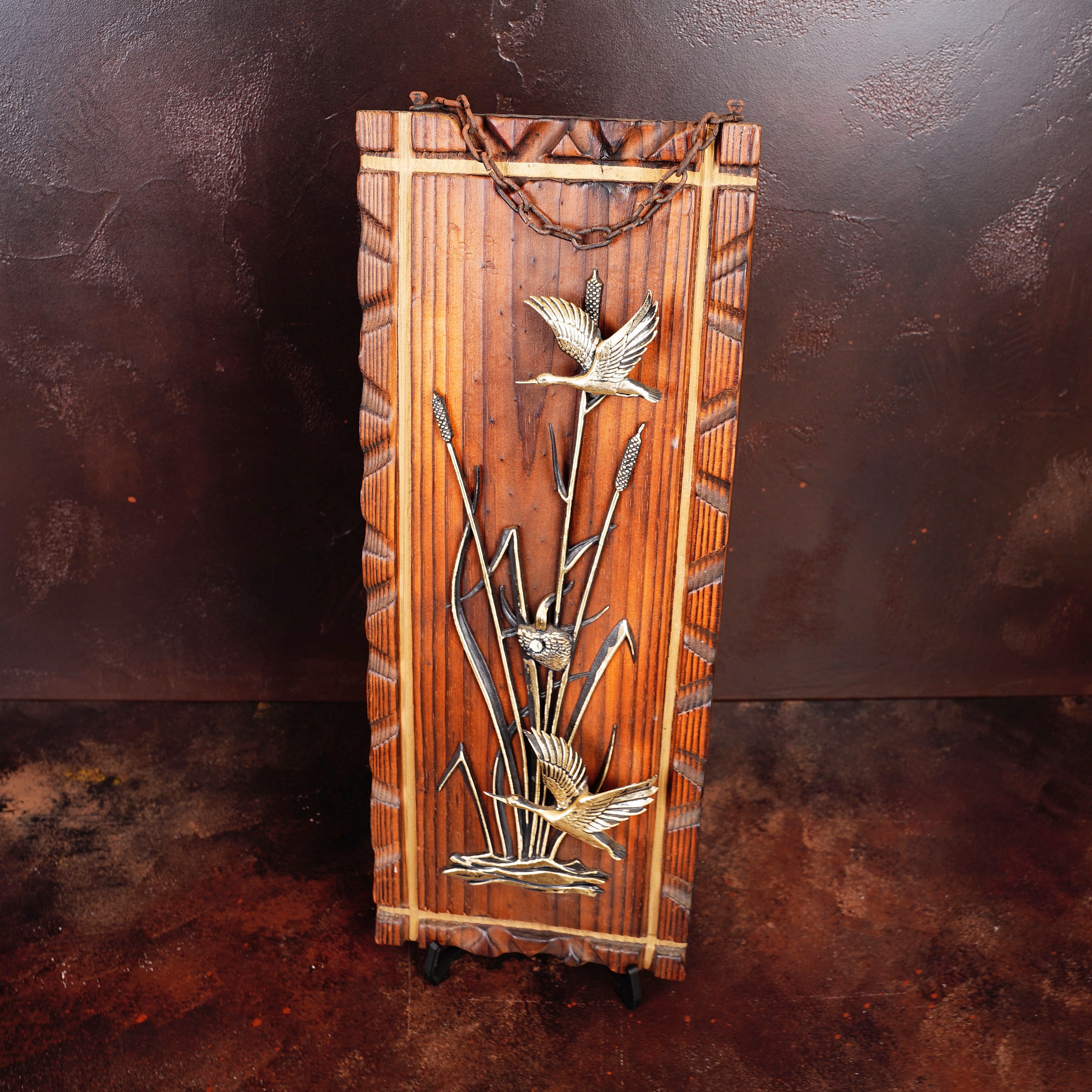 Wooden Wall Art With Duck Relief, Handcrafted Wall Hanging, Nature ...