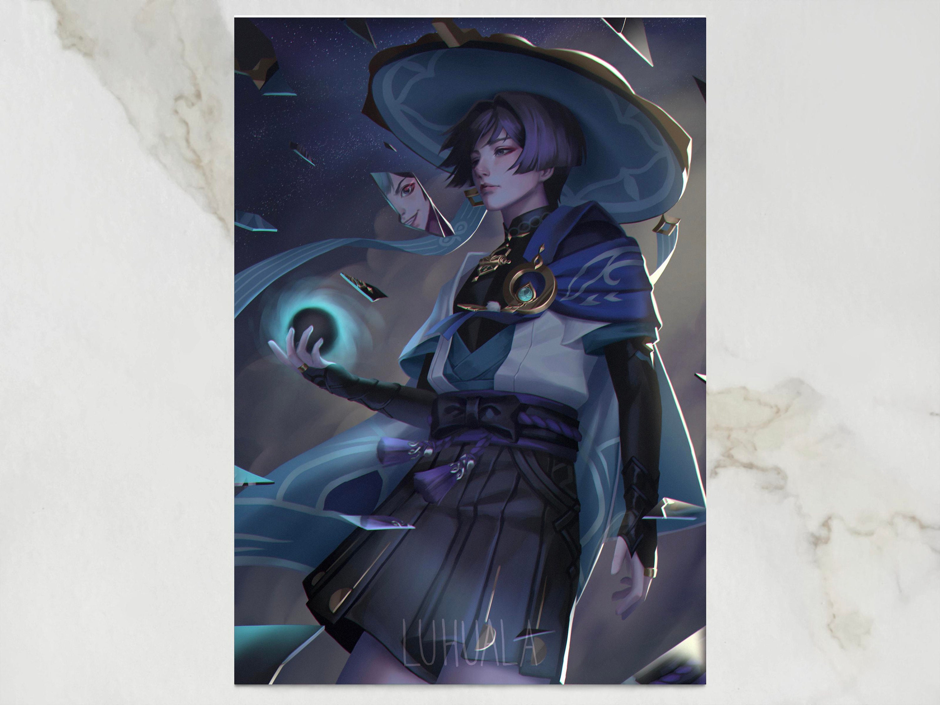 Genshin Impact Scaramouche Art Print/poster || A5/A4/A3 - Etsy