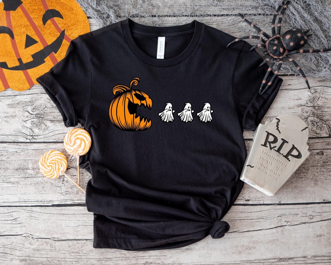 Pumpkin Chasing Ghosts Shirt, Funny Halloween Ghost Shirt, Pumpkin ...