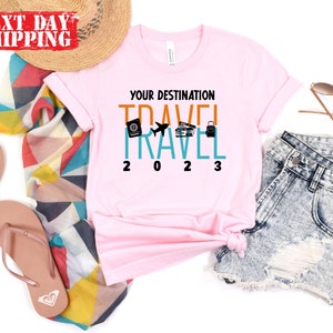 Custom Route Destination Travel 2023 Shirt, Travel Tshirt, Road Trip ...