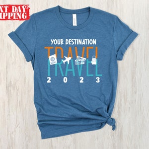 Custom Route Destination Travel 2023 Shirt, Travel Tshirt, Road Trip ...