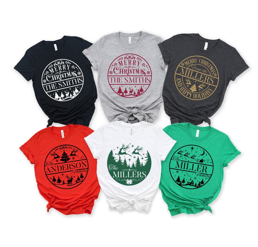 Personalized Christmas Family Shirts, Custom Christmas Crew Shirt ...