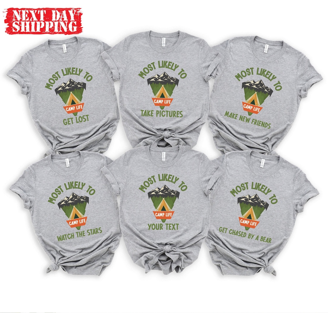 Custom Most Likely to Camp Shirts, Custom Camper Shirt, Personalized ...