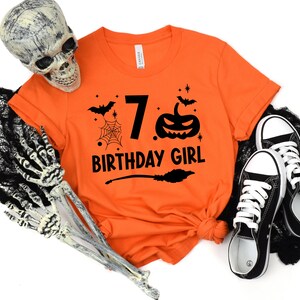 Custom Halloween Birthday Shirt, Halloween Birthday Squad Shirts, Custom Age Birthday Girl Witch ...