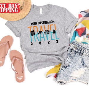 Custom Route Destination Travel 2023 Shirt, Travel Tshirt, Road Trip ...