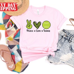 Peace Love Tennis Shirt, Tennis T-shirt, Tennis Coach Gift, Court ...