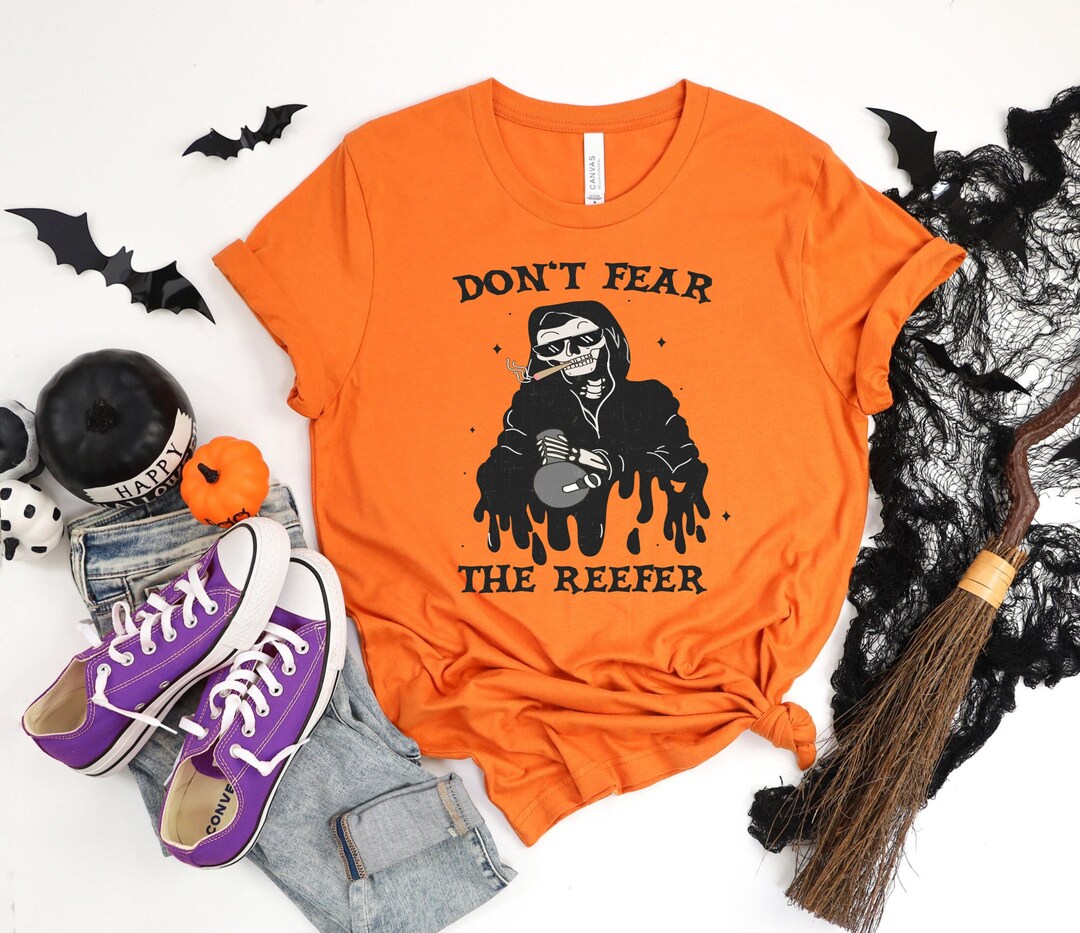 Vintage Don't Fear the Reefer Shirt, Scary Halloween Shirt, Spooky ...