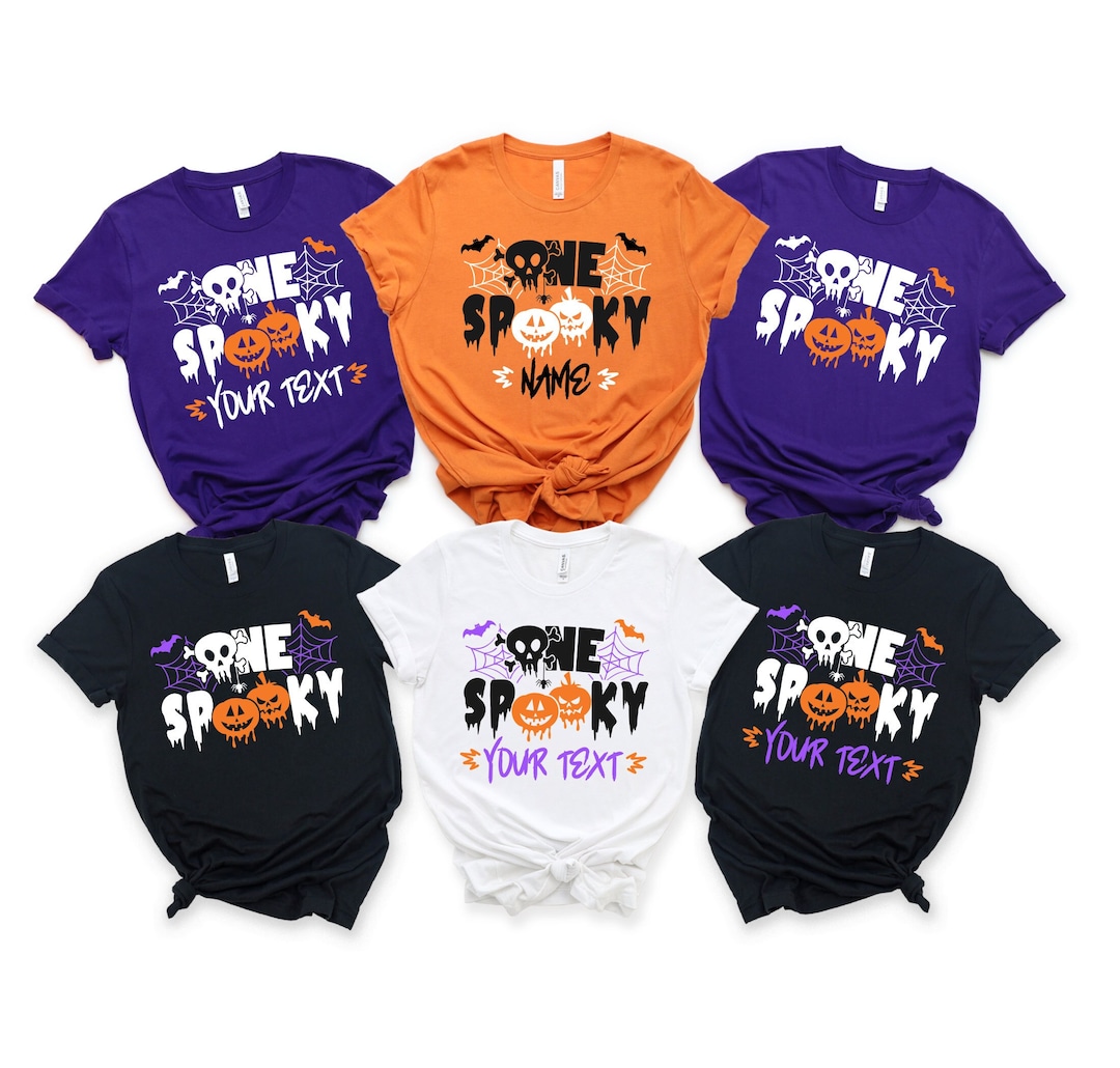Custom One Spooky Family Shirts, Halloween Family Matching Tshirt ...