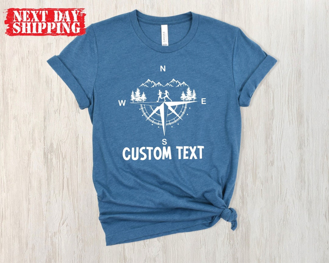 Custom Runner Shirt, Compass Runner T-shirt, Marathon Shirt ...