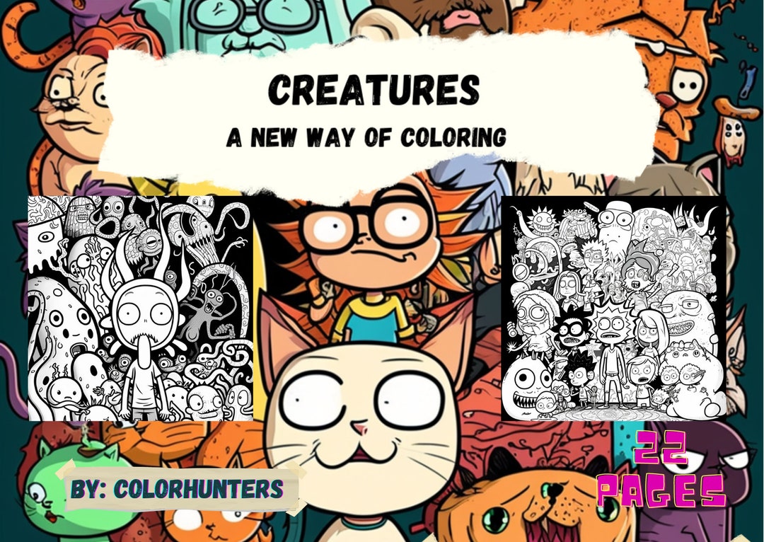 Coloring Book: Creatures, a New Way of Coloring - Etsy