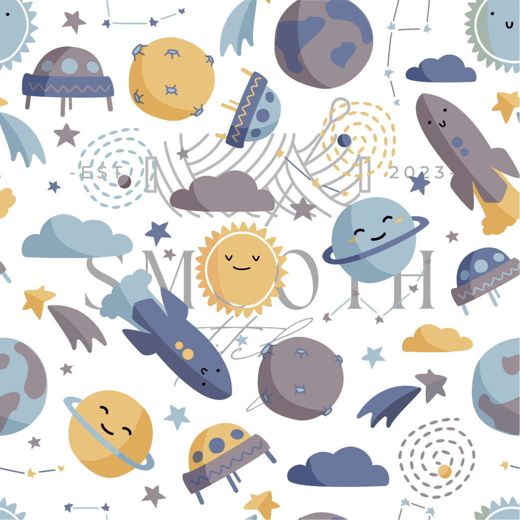 Seamless Outer Space Pattern, Seamless Pattern, Printable Repeat ...
