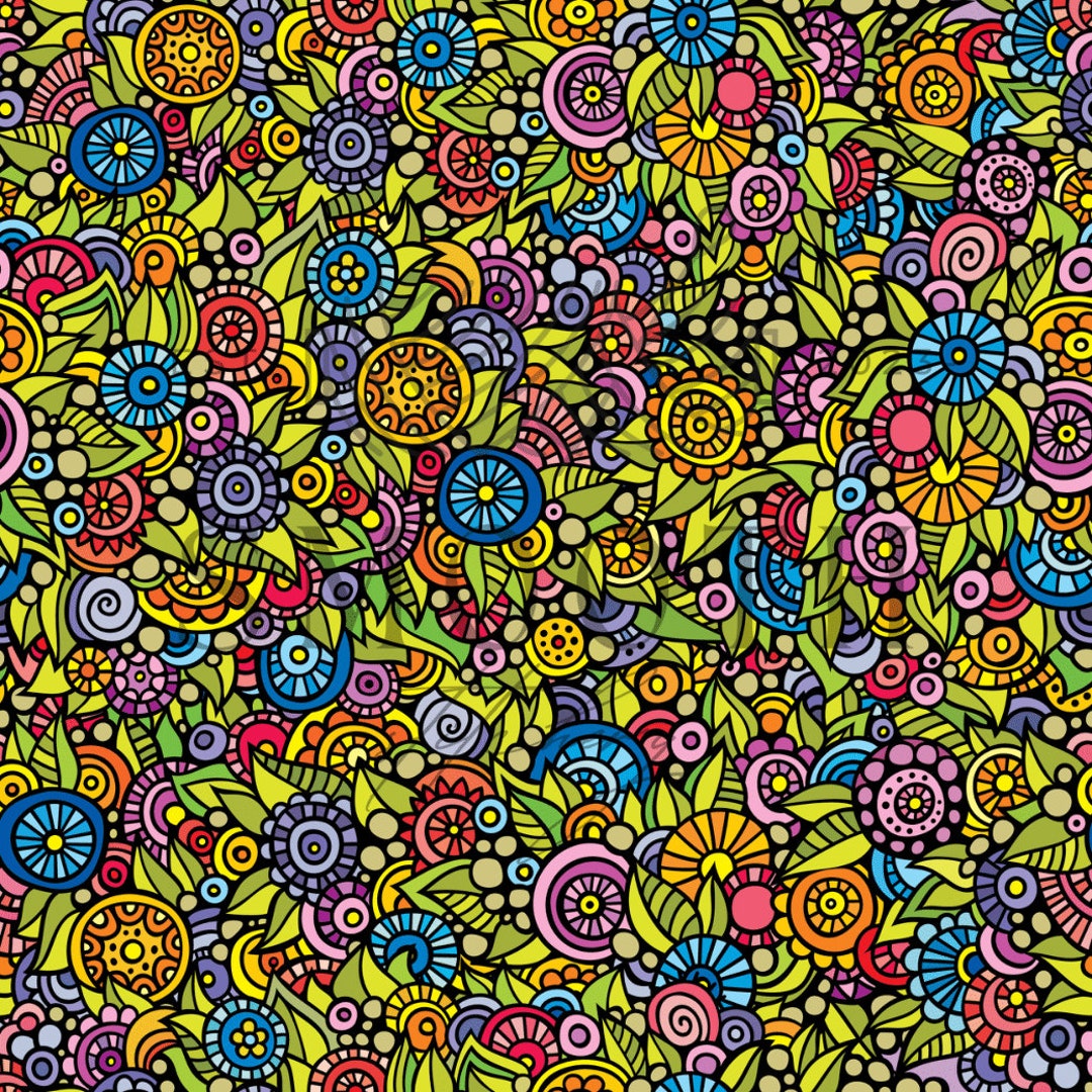 Seamless Flower Forest Pattern, Seamless Pattern, Printable Repeat ...
