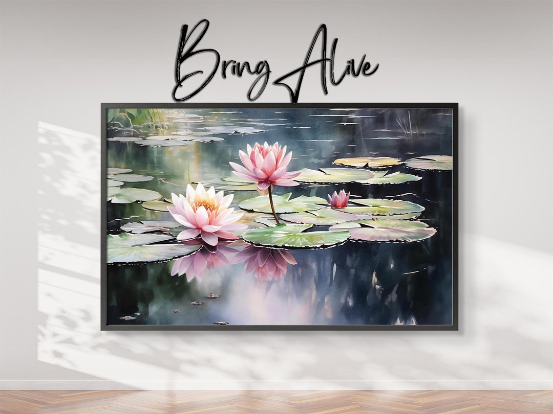 Watercolor Lily Pond Poster Spring Pond Art Easter - Etsy