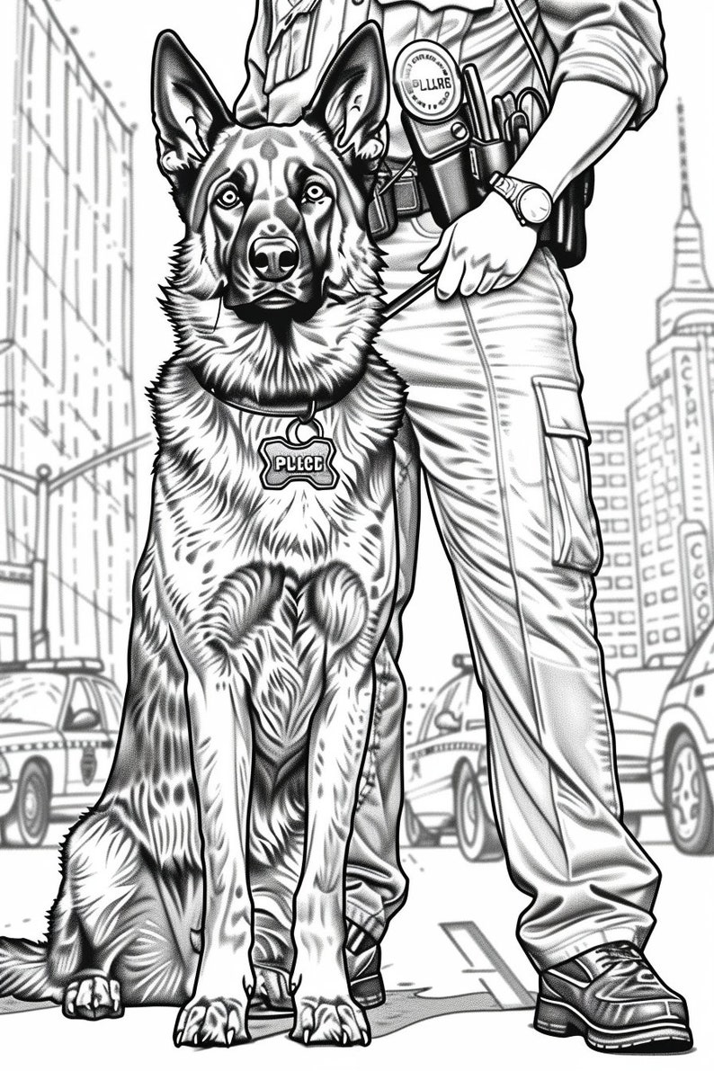 40 Service Dog Coloring Pages ,heroes in Fur Coloring Book for Kids and ...
