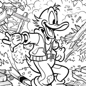 50 Vintage Cartoon Coloring Pages ,cartoon Inspiered Coloring Book for ...