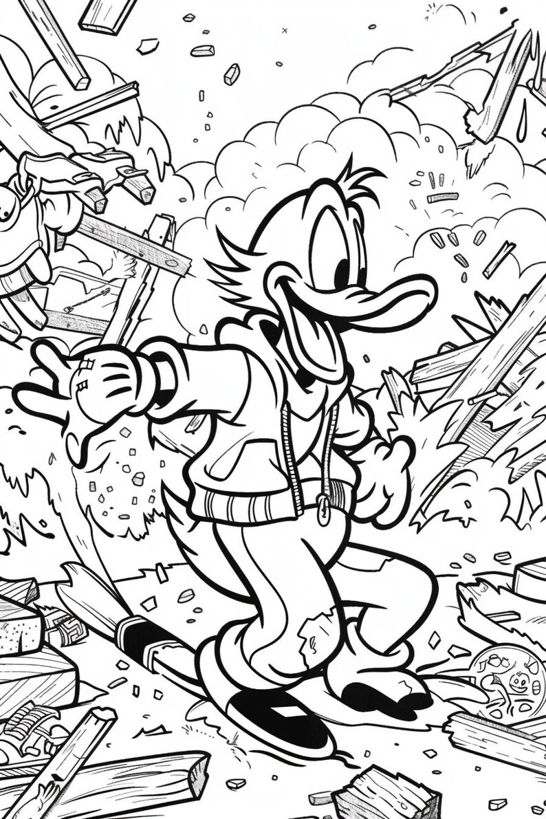 50 Vintage Cartoon Coloring Pages ,cartoon Inspiered Coloring Book for ...