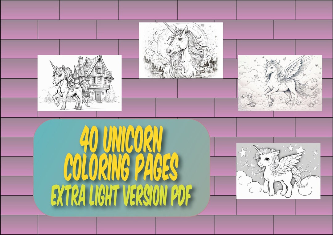 40 Unicorn Coloring Pages, Fantasy Unicorn Coloring Sheets,fantasy ...