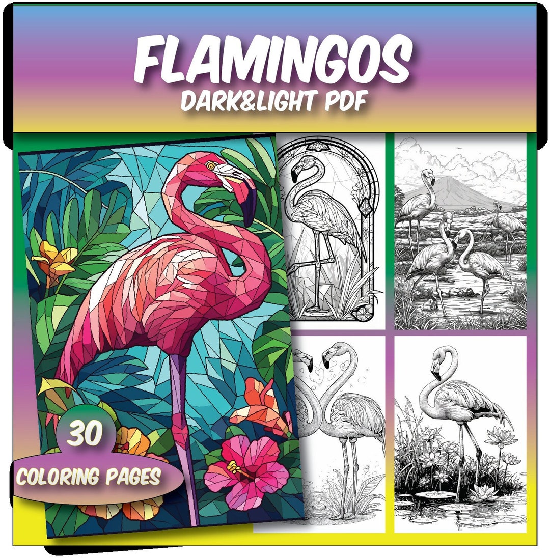 Flamingos the Pink Beauty Coloring Pages,40 Grayscale Coloring Pages ...