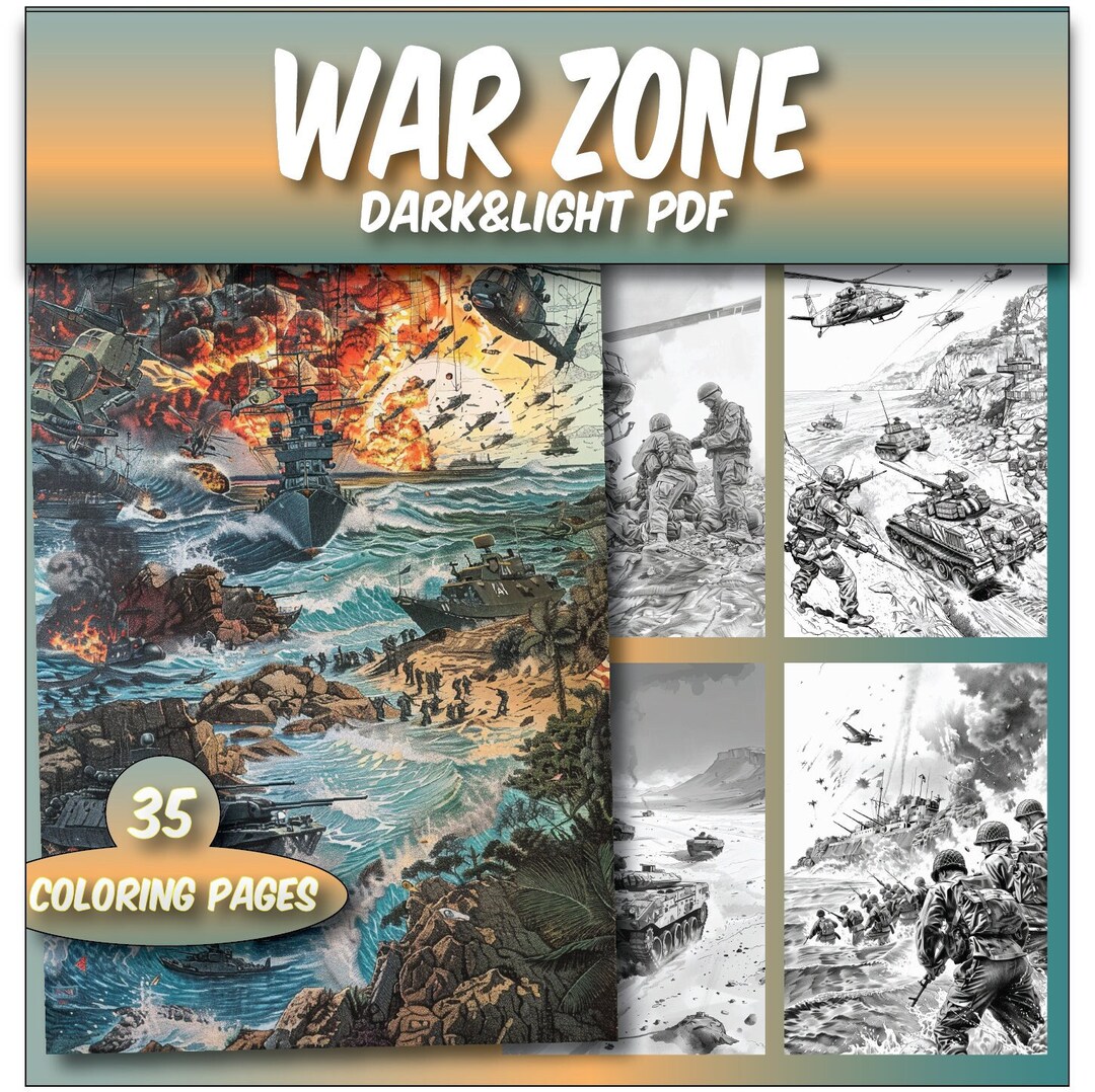 35 War-zone Coloring Pages,military Coloring Book,soldiers Coloring Pages for Kids and Adults - Etsy