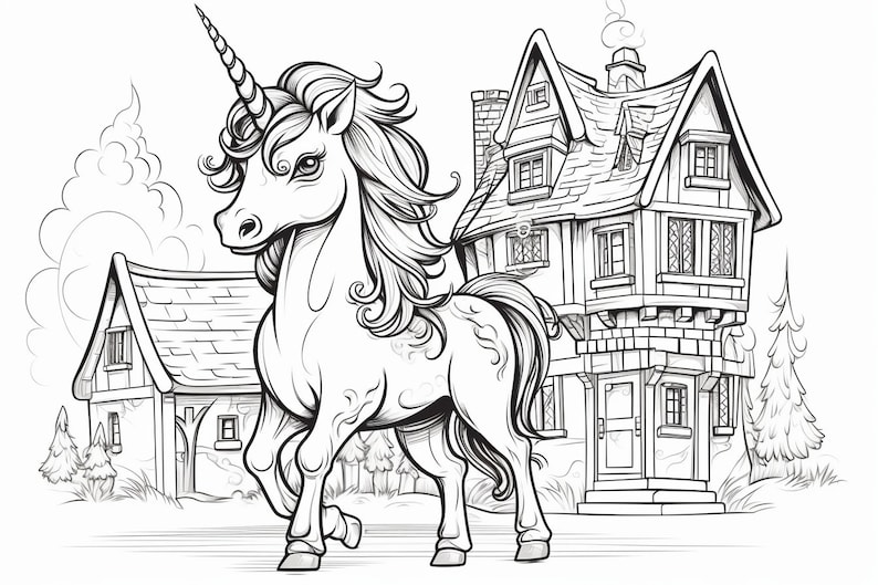 40 Unicorn Coloring Pages, Fantasy Unicorn Coloring Sheets,fantasy ...