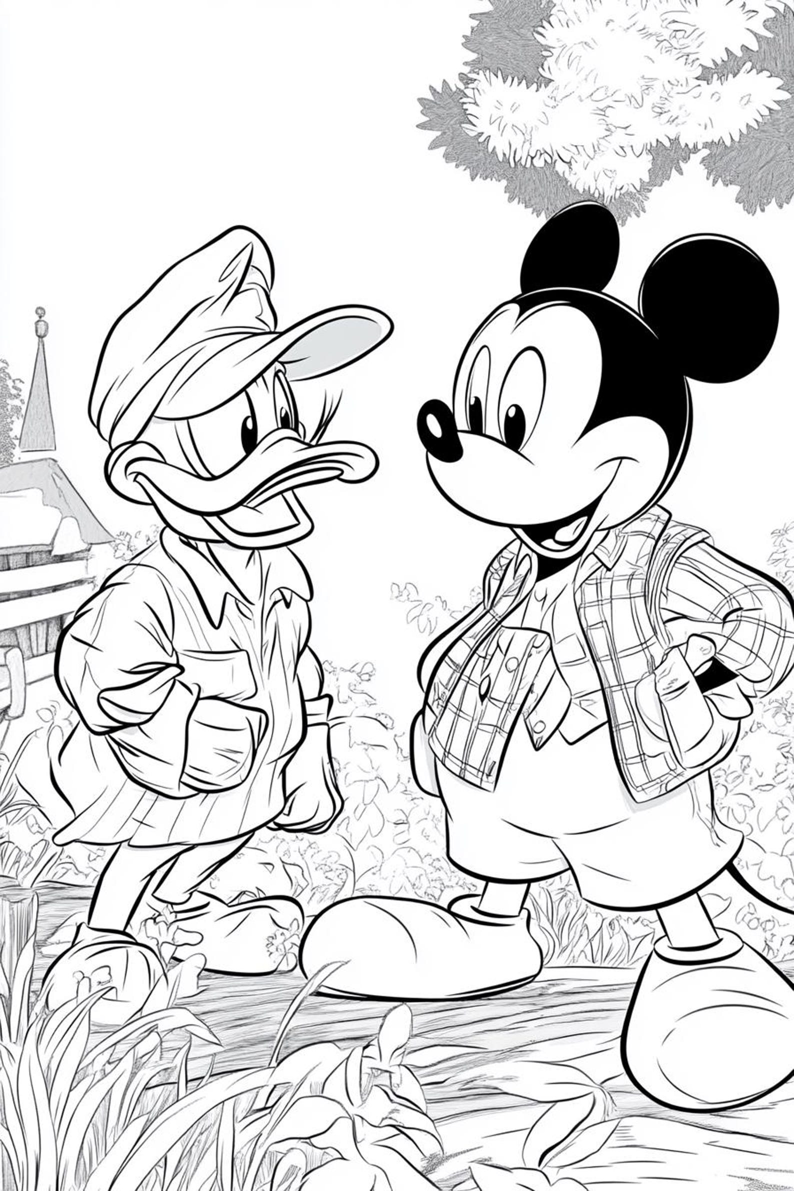 57 Mickey and Friends Coloring Pages , Cartoon Inspiered Coloring Book ...