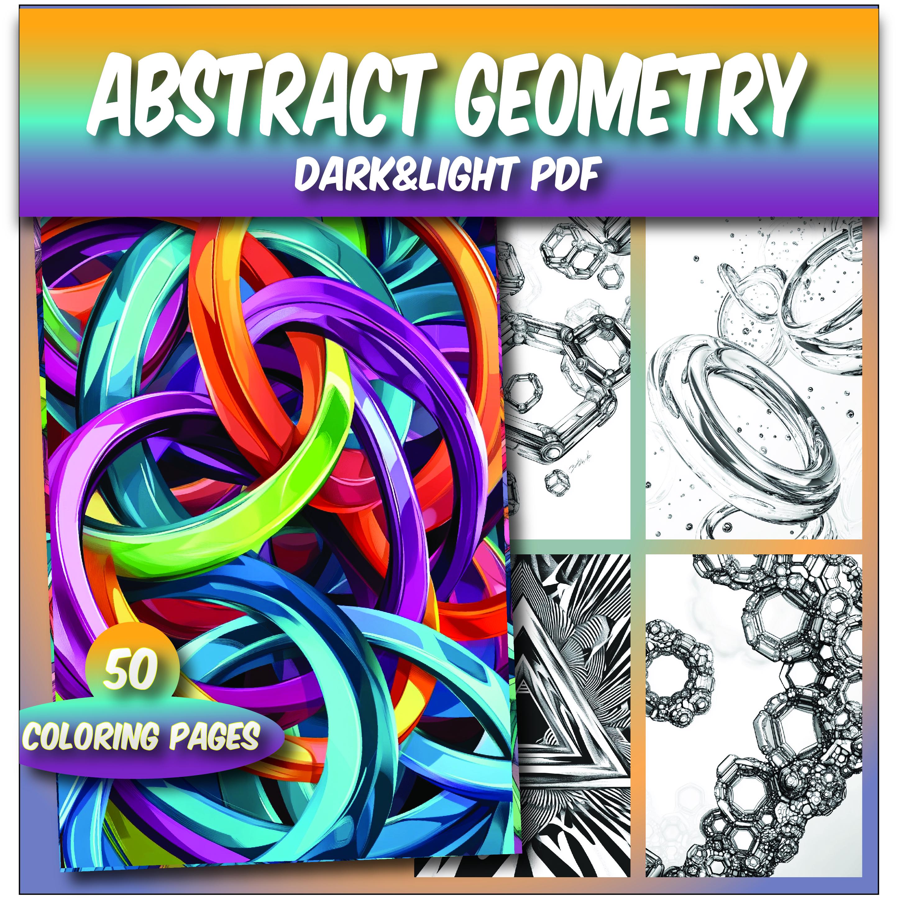 50 Abstract Geometry Coloring Pages , Geometry Shapes Coloring Book ...